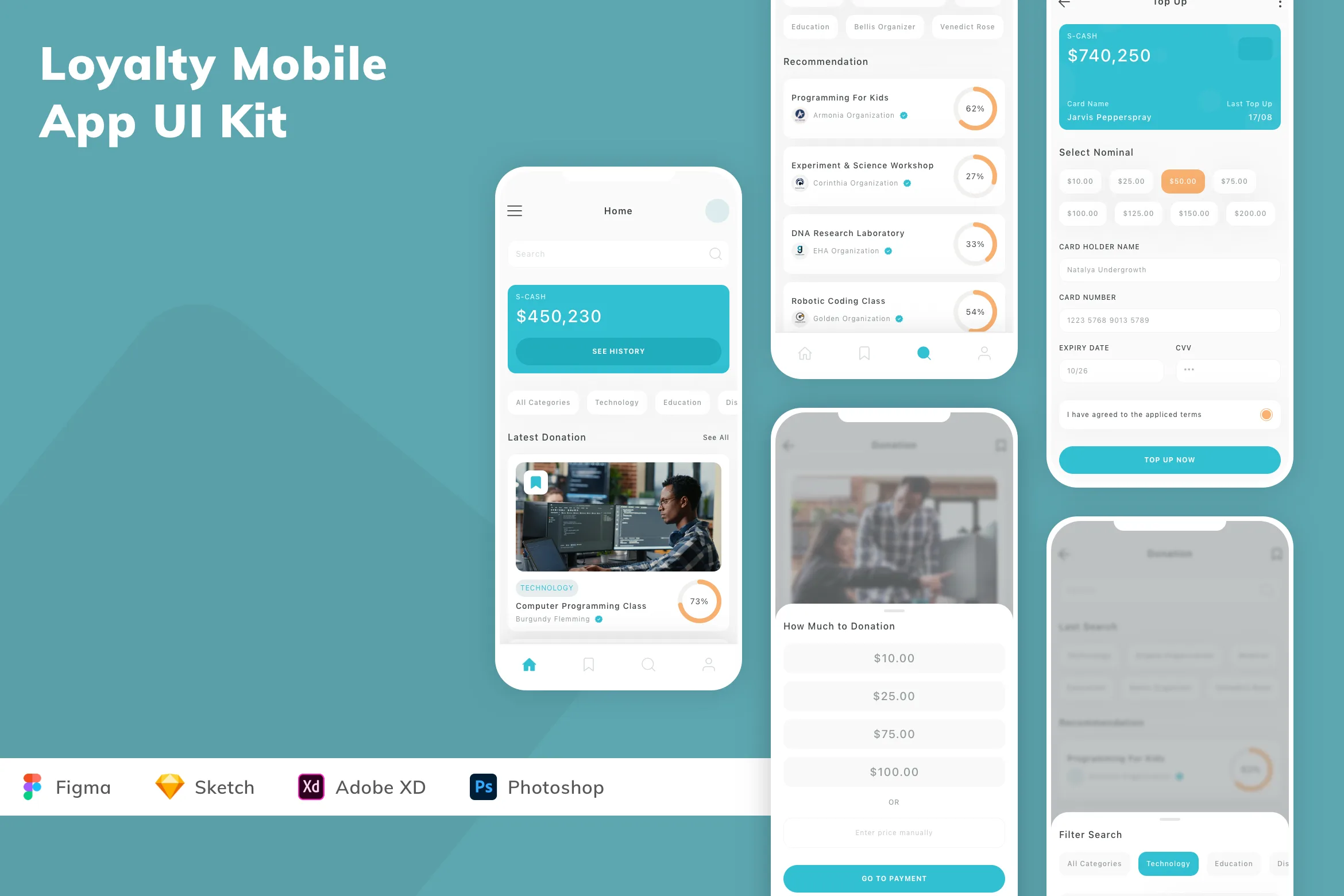 Loyalty Mobile App UI Kit for Figma, Sketch & XD | UIworkshop