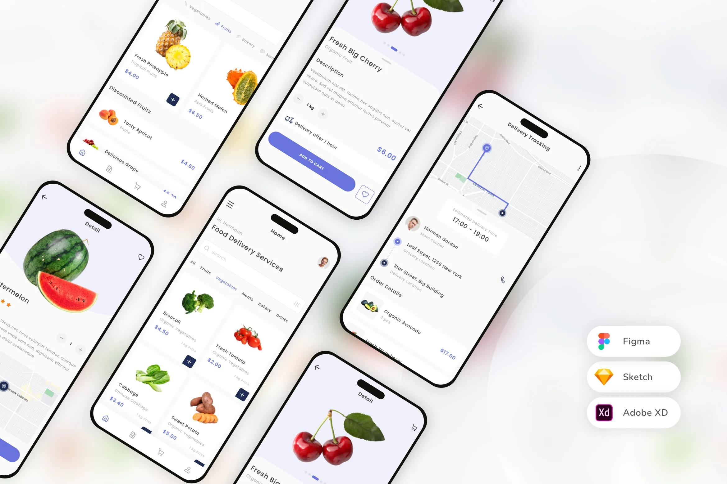 Grocery Store Mobile App UI Kit for Figma, Sketch & XD | UIworkshop