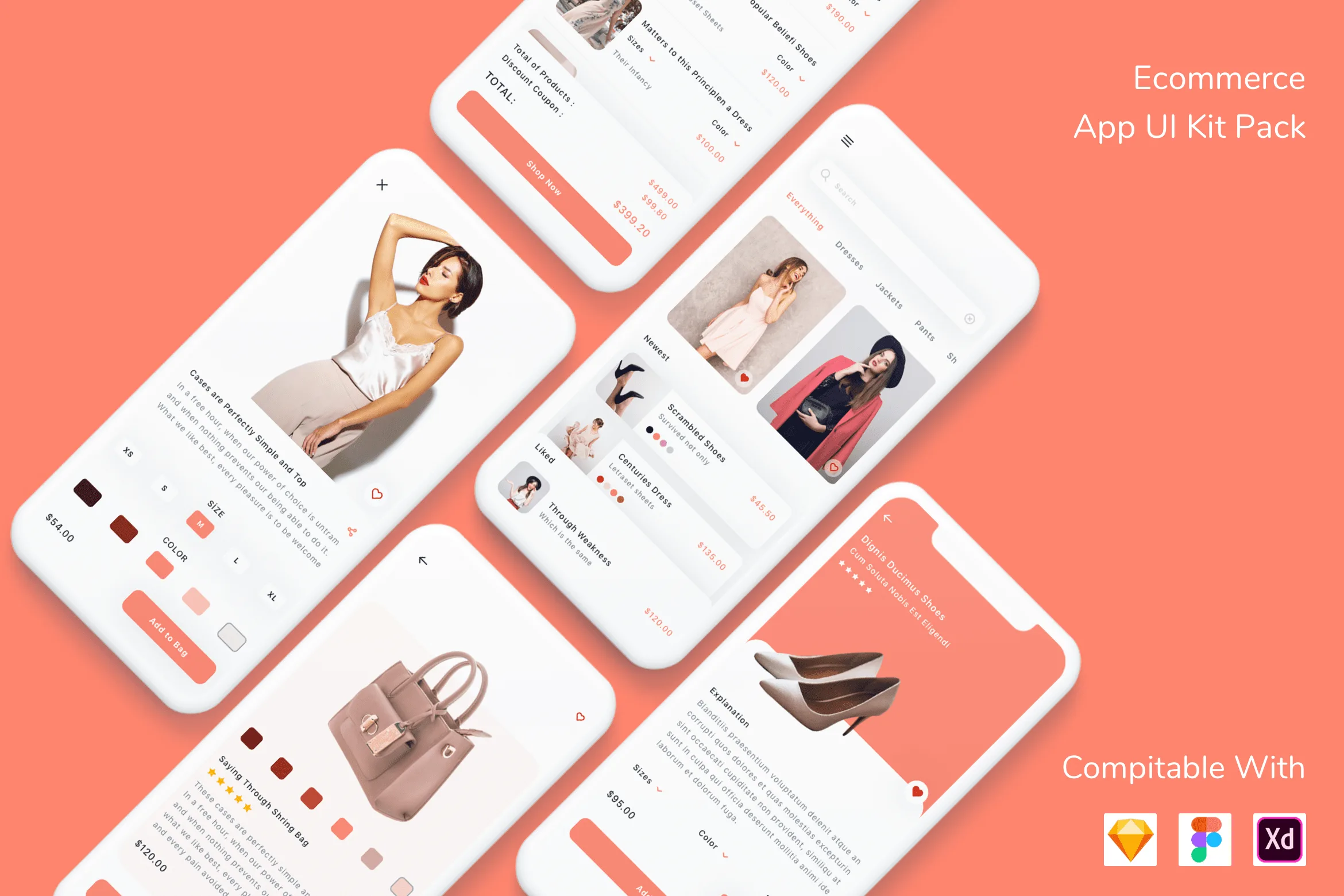 E-commerce App UI Kit Pack for Figma, Sketch & XD | UIworkshop