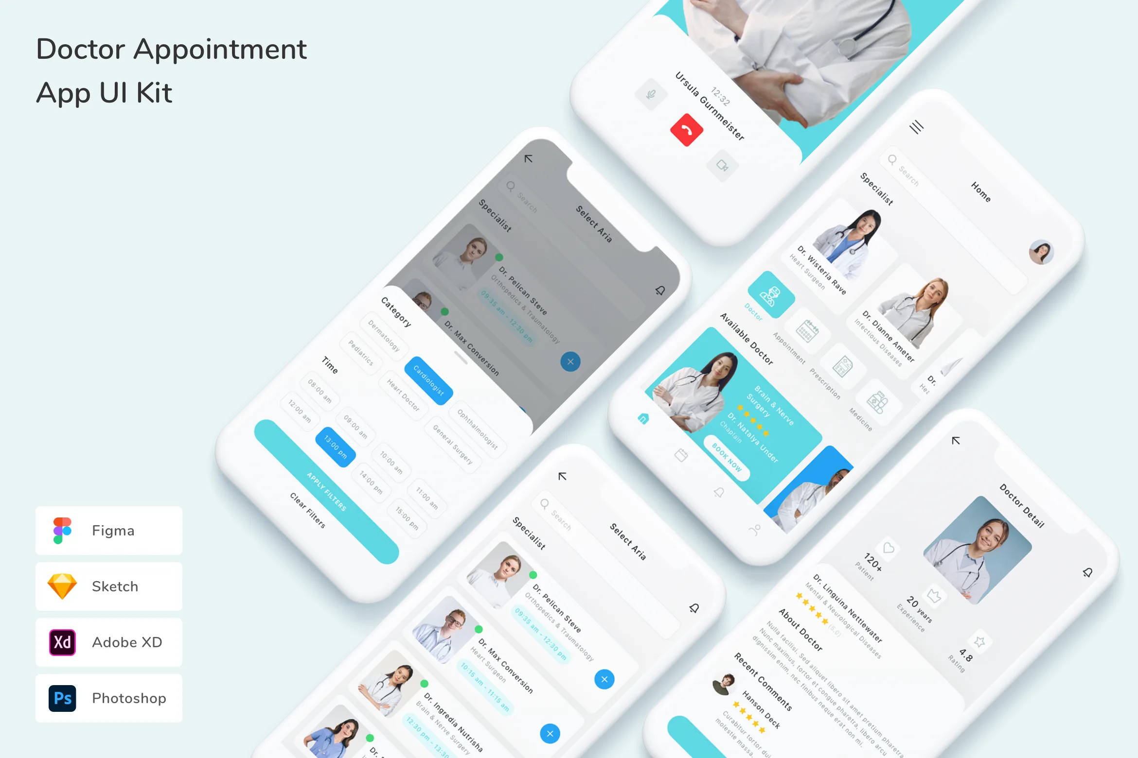 Doctor Appointment App UI Kit for Figma, Sketch & XD | UIworkshop