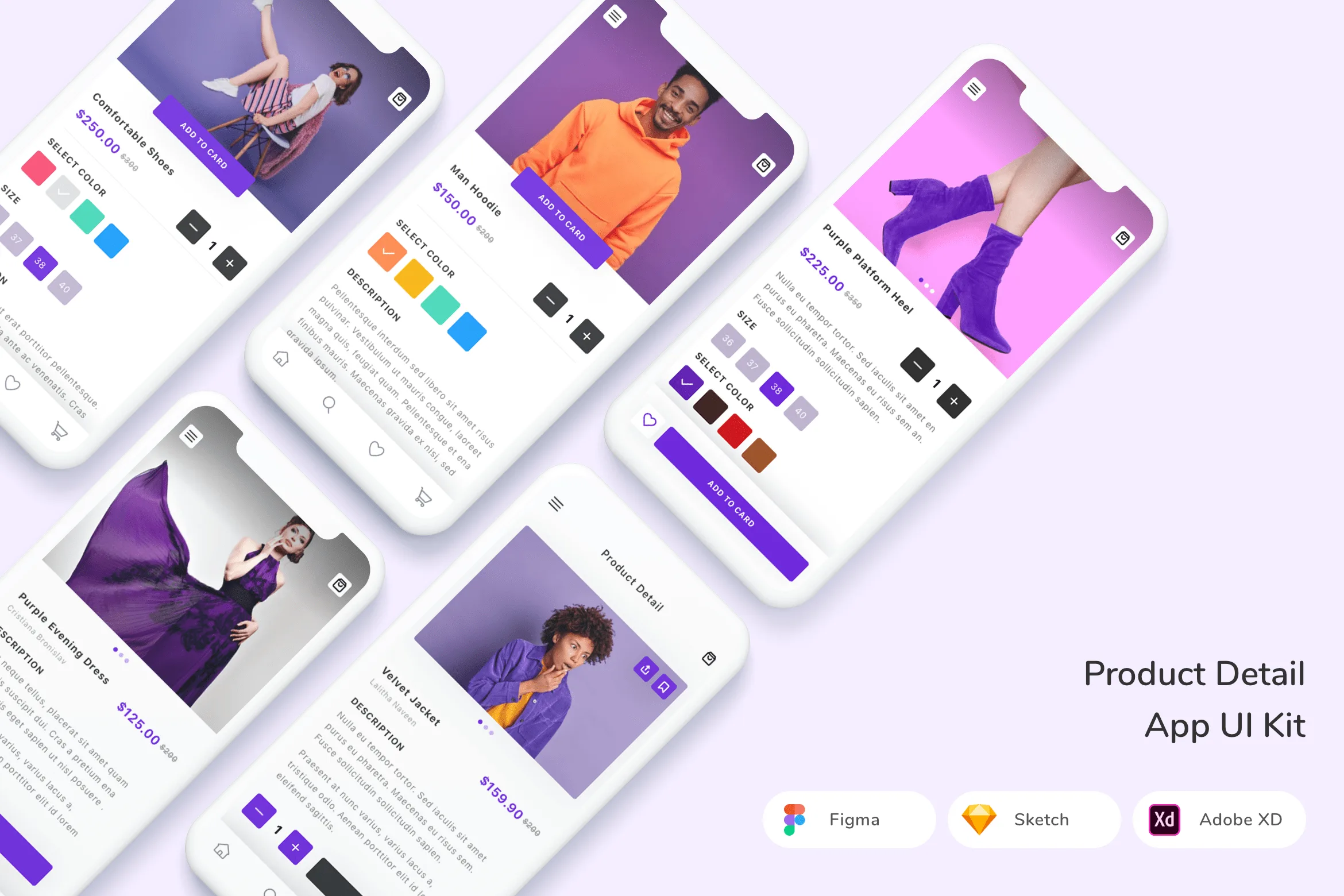 Product Detail App UI Kit for Figma, Sketch & XD | UIworkshop