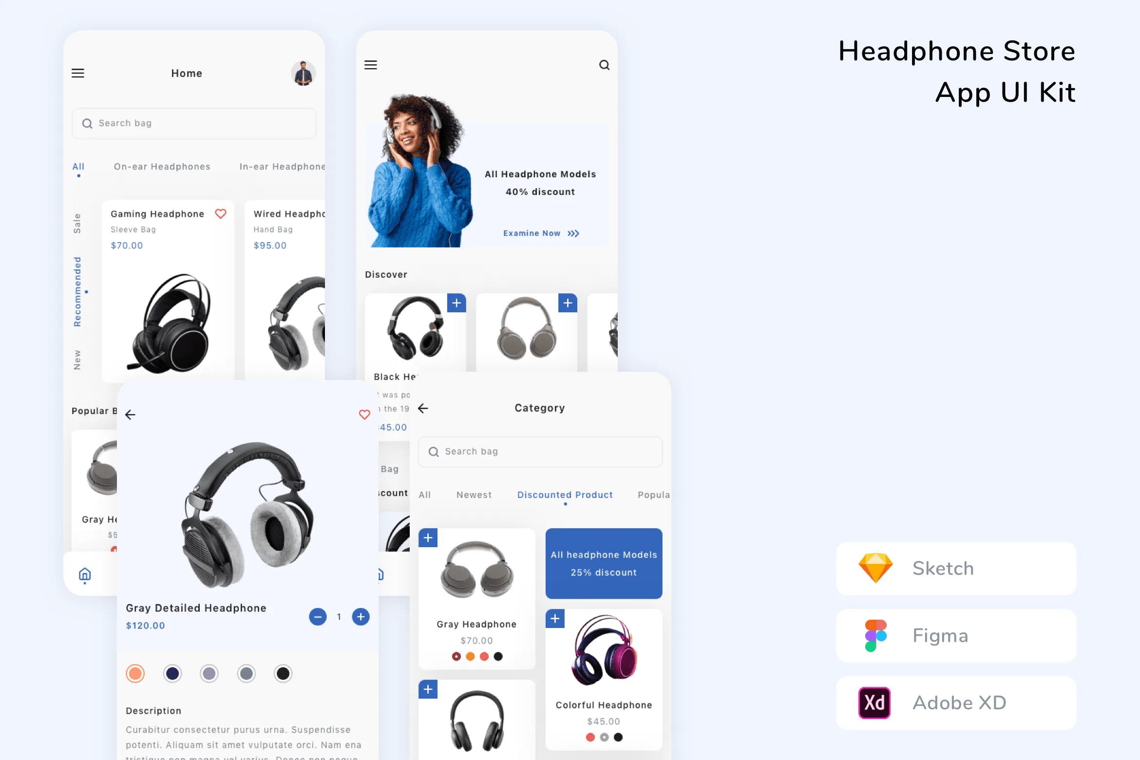Headphone Store App UI Kit for Figma, Sketch & XD | UIworkshop
