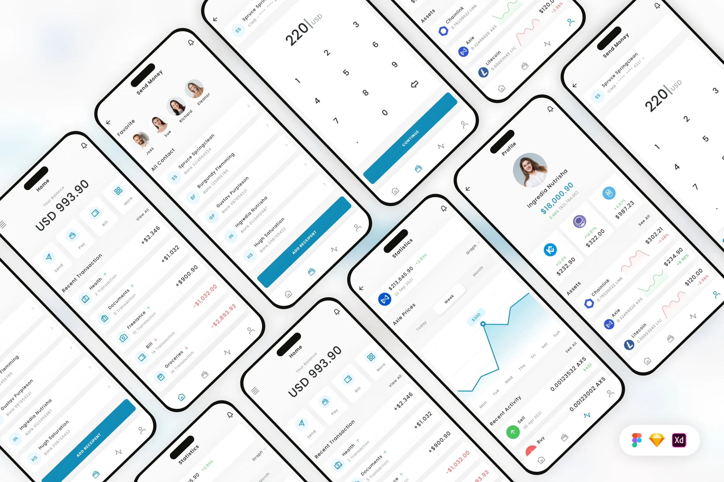 Cold Wallet Mobile App UI Kit for Figma, Sketch & XD | UIworkshop