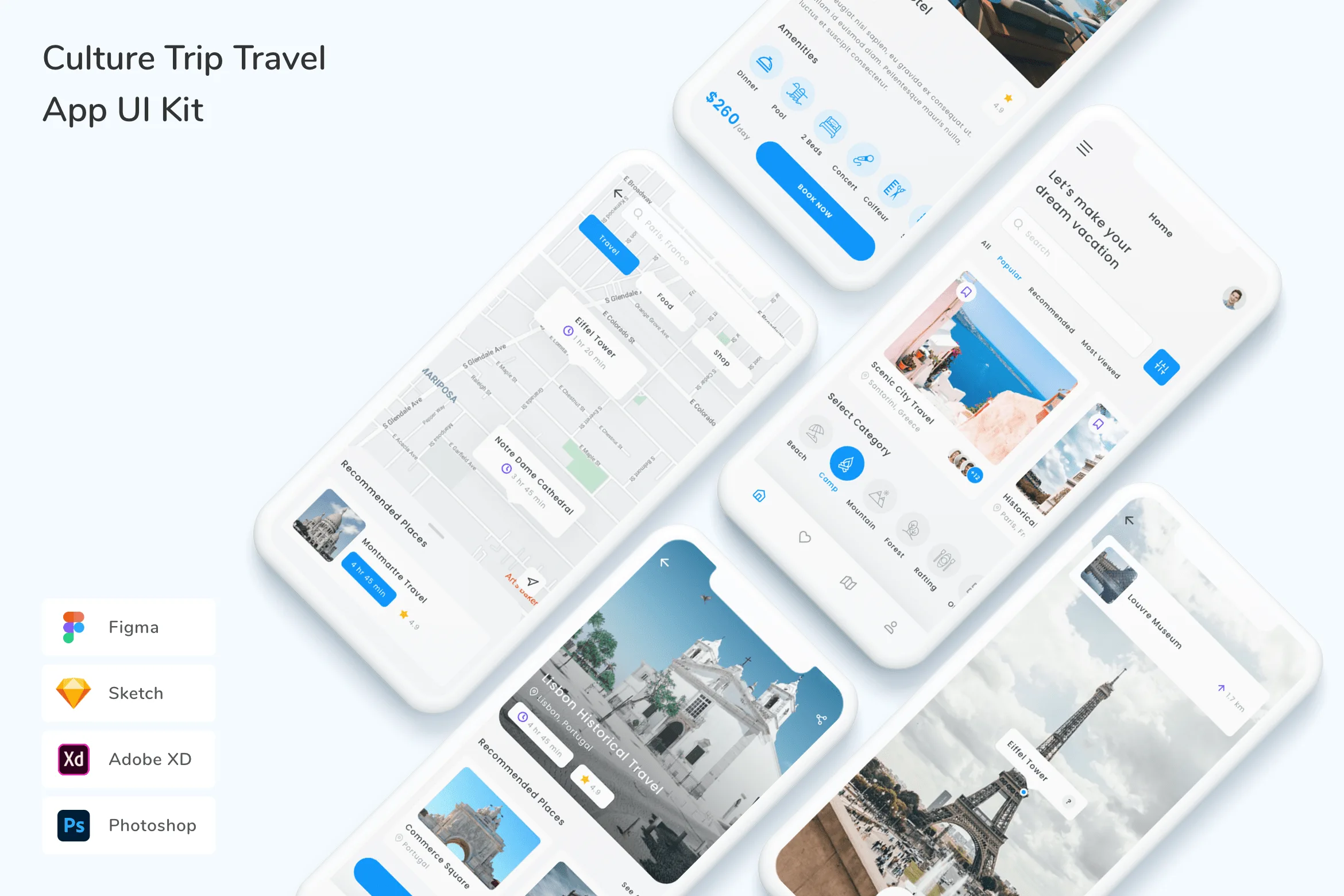 Culture Trip Travel App UI Kit for Figma, Sketch & XD | UIworkshop