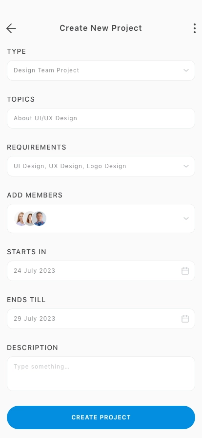Project Management Mobile App UI Kit for Figma, Sketch & XD | UIworkshop