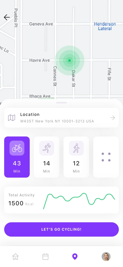 Activity Tracker Mobile App UI Kit for Figma, Sketch & XD | UIworkshop