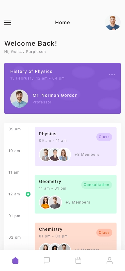 Student Dashboard Mobile App UI Kit for Figma, Sketch & XD | UIworkshop