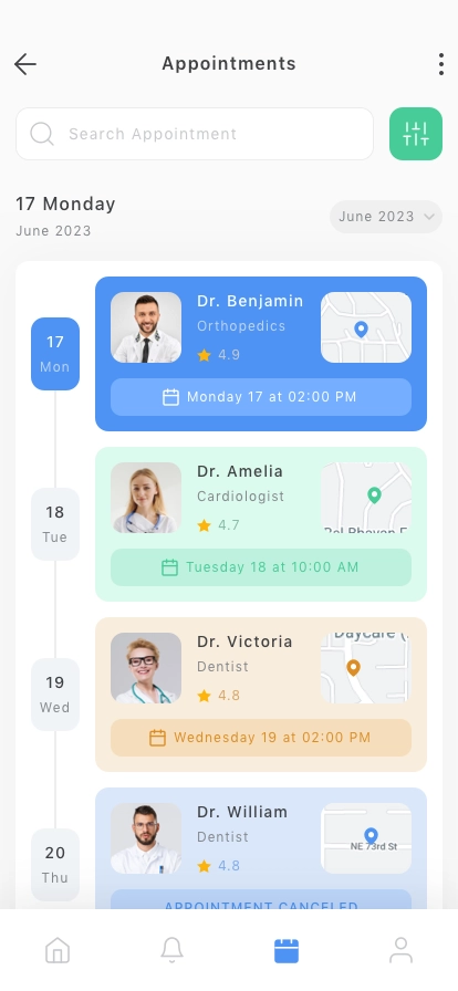 Online Doctor Mobile App UI Kit for Figma, Sketch & XD | UIworkshop