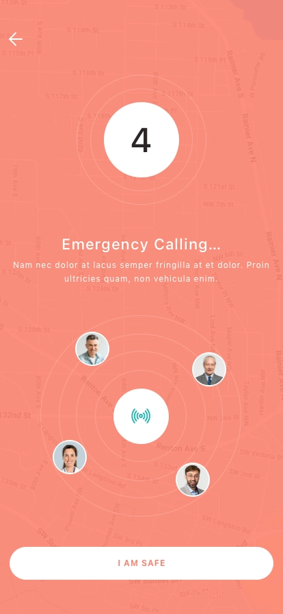 Emergency & SOS Call Mobile App UI Kit for Figma, Sketch & XD | UIworkshop