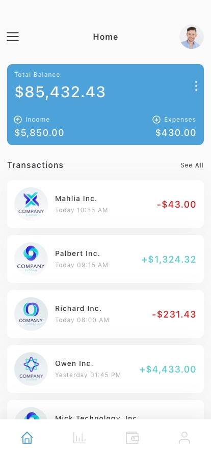 Expense Tracker Mobile App UI Kit for Figma, Sketch & XD | UIworkshop