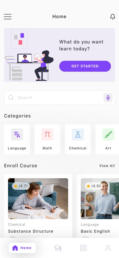 eLearning App UI Kit for Figma, Sketch & XD | UIworkshop